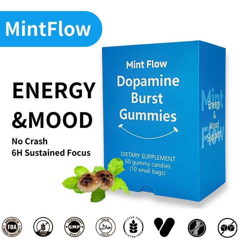 Mint Flow Dopamine Burst Gummies | Supports ADHD Focus & Cognitive ...