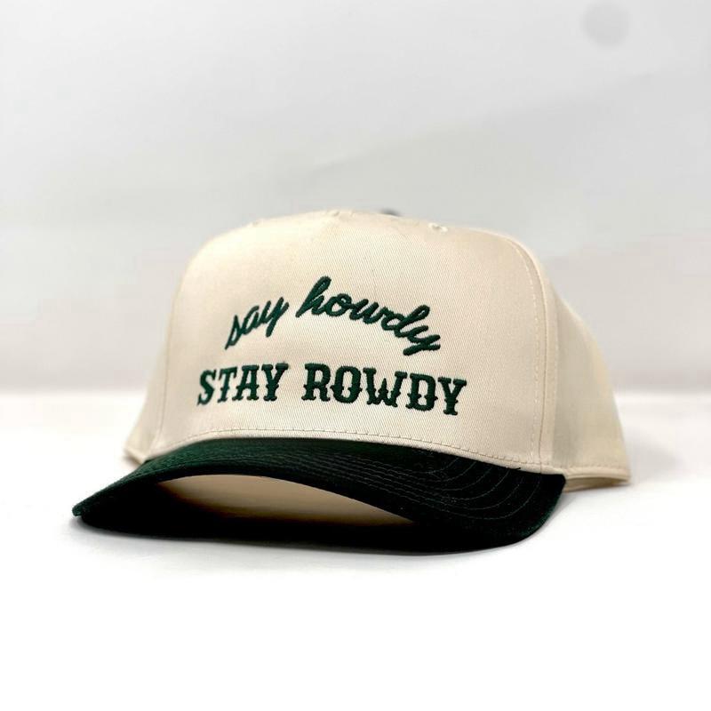 Say Howdy Stay Rowdy Trucker hat vintage caps - TikTok Shop