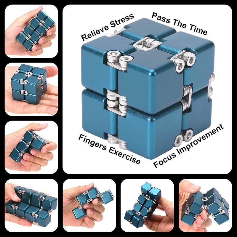 Aluminum Alloy Metal Stress Relief Infinity Cube Handheld Fidget Toy ...