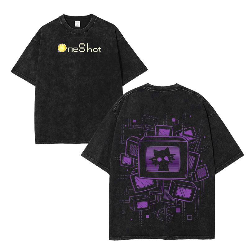One Shot Moew moew Game Oversize Washed Cotton Tshirt, Hoodie ...