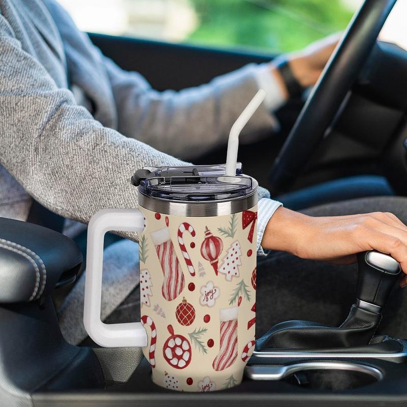 Christmas Tumbler 40oz,Double Silver Tumbler, Christmas Santa Tumbler ...