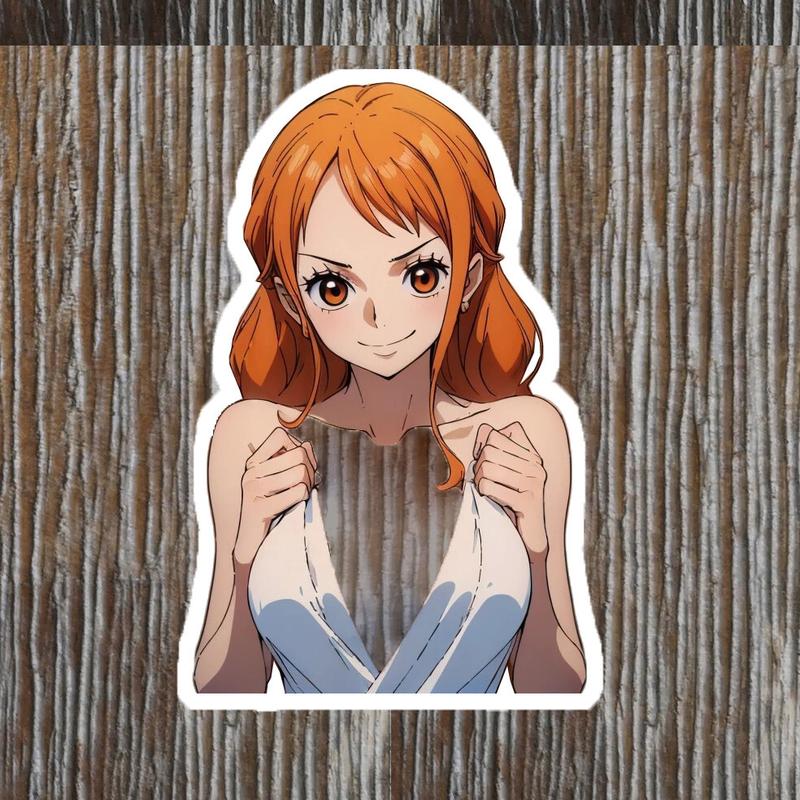 6" Nami One Piece Waifu romantic Sticker Anime Vinyl Weatherproof Decal ...