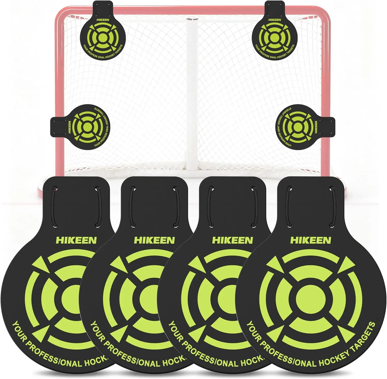 Hikeen 4 Pcs Professional Hockey Targets-Durable 5mm Thick PVC Goal ...