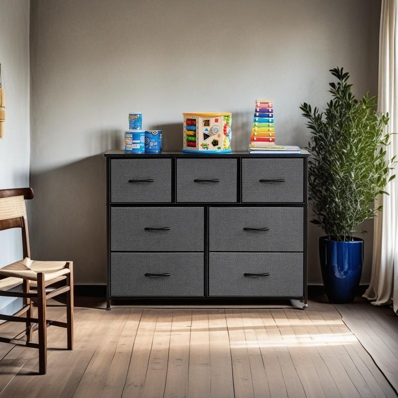 7-Drawer Dresser, Fabric Storage Tower for Bedroom, Hallway, Entryway ...