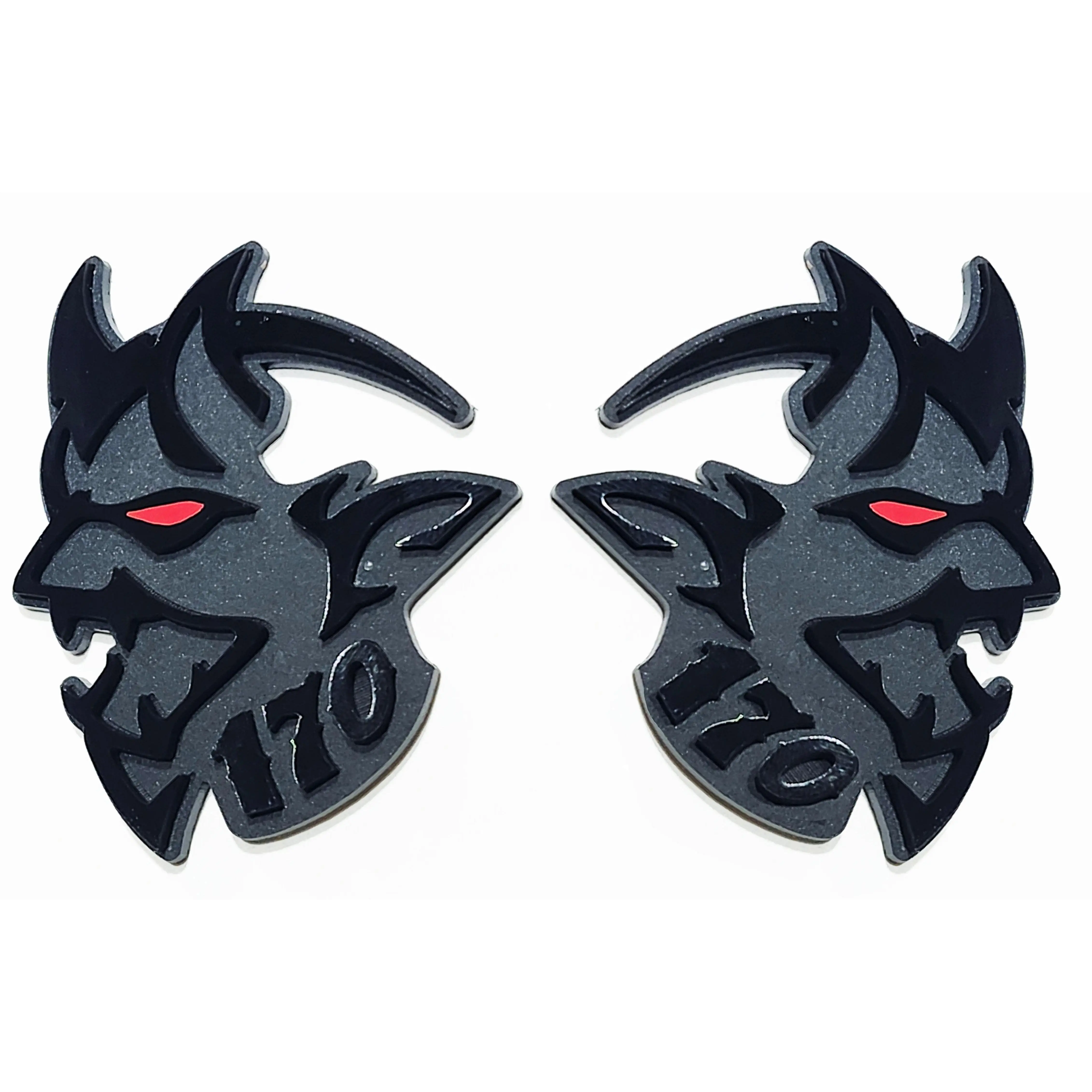 2x Demon 170 Redeye Fender Emblem Badge for Charger Challenger Hellcat ...