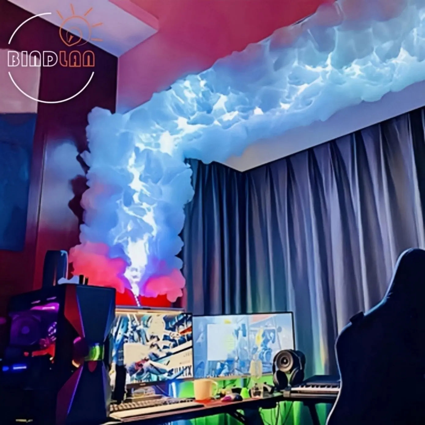 Bindlan 8m 2026 New Cloud Light, 3D Thunderstorm LED Lamp, Ambient ...