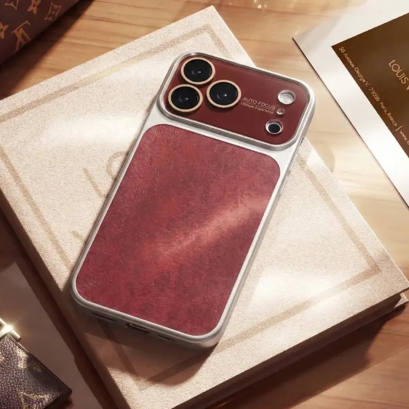 Matte Leopard Leather Phone Case For iPhone 17Air 17 16 15 14 Pro Max ...
