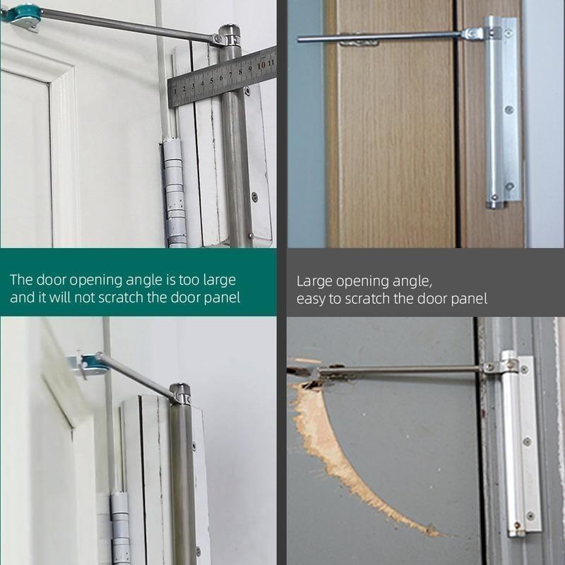 Automatic Door Closer for Doors Up to 50kg 150° Opening Angle Spring ...