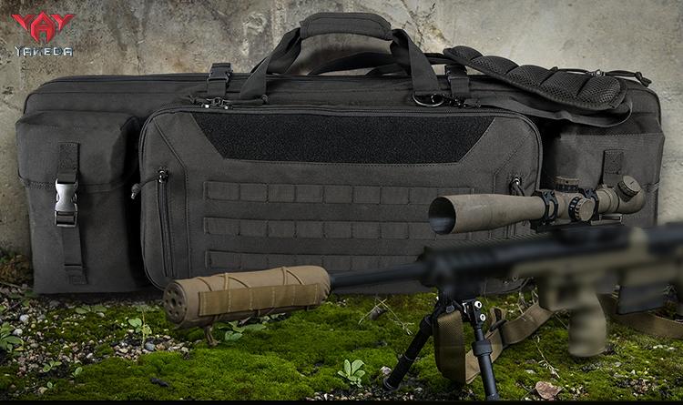 Yakeda KF-105B Tactical Gun Bag Olive Green with MOLLE Straps & Side ...