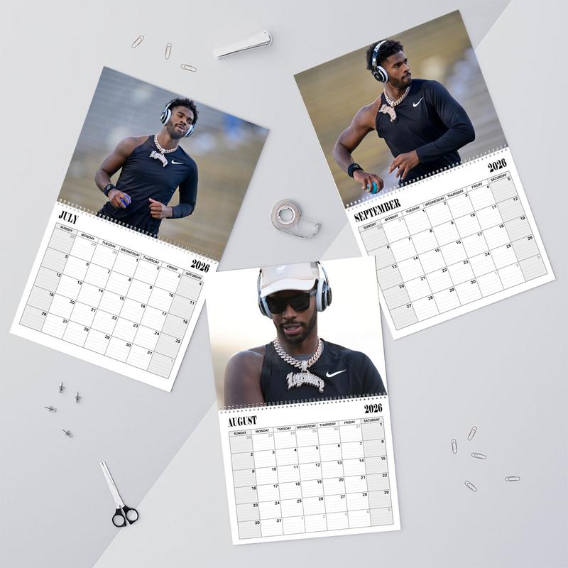 Shedeur Sanders 2026 Calendar – College Football Star Monthly Wall ...