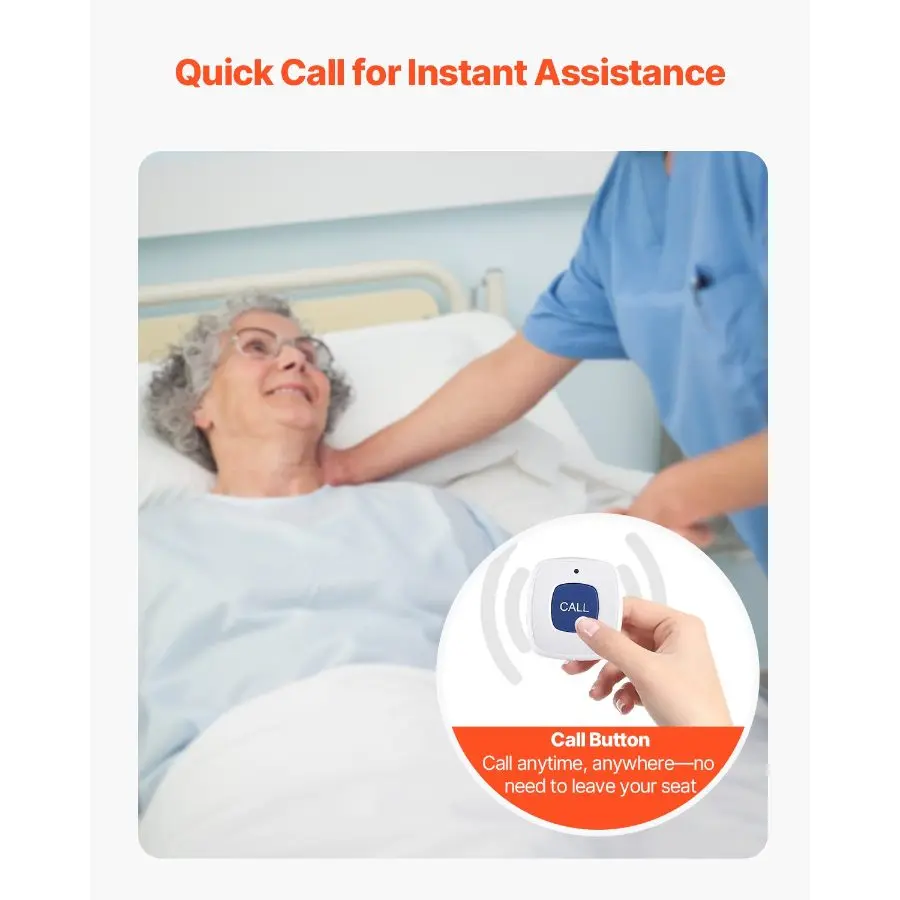 fathersdaygift VEVOR Early Alert Bed Alarm System, Wireless Bed and ...