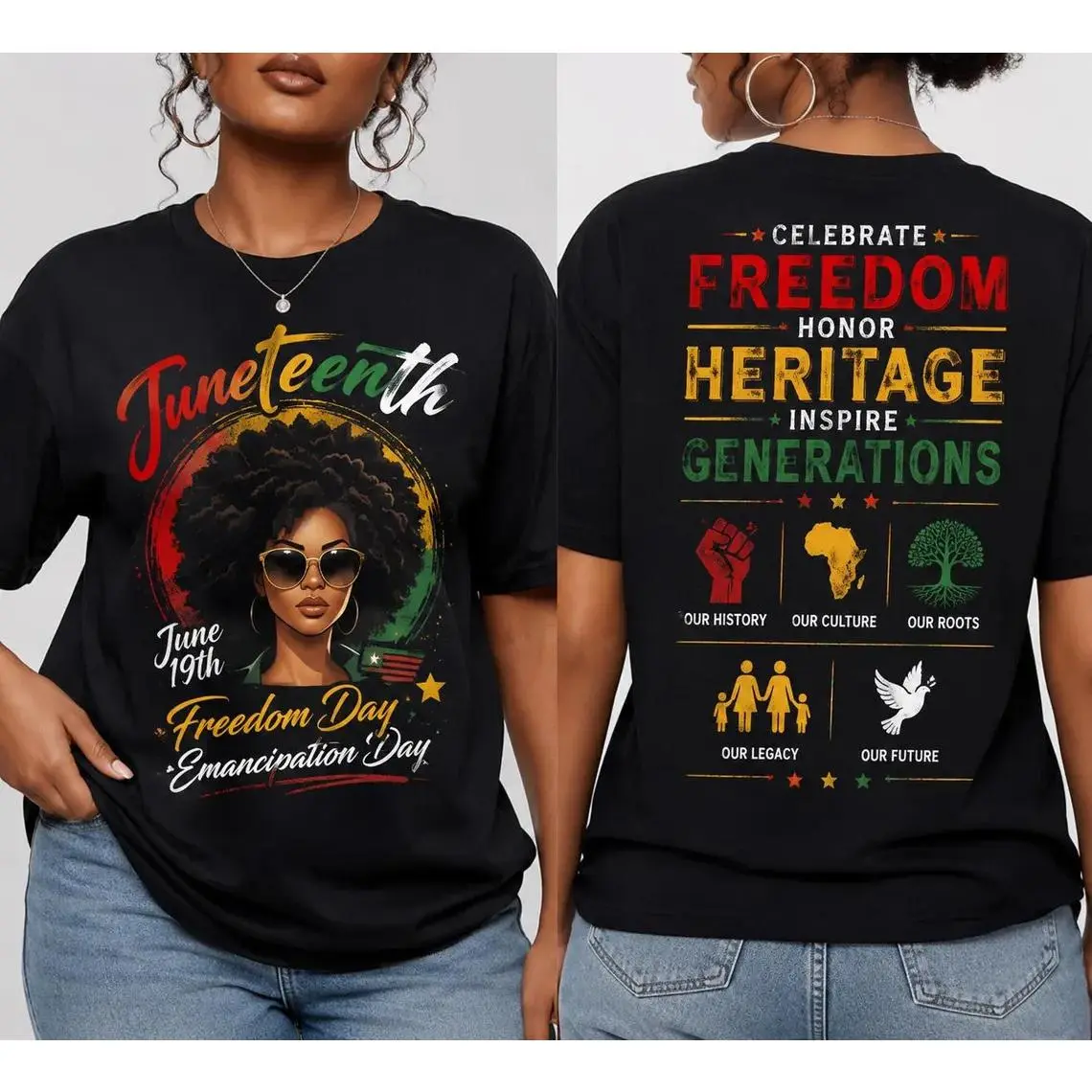 Juneteenth Freedom Day Shirt, African American Pride Tee, Black ...