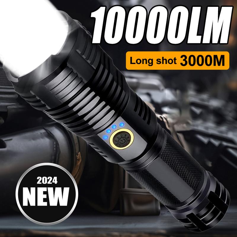 Tactical Flashlight - 2024 Upgrade Ultra-Bright High-Powered LED Light ...