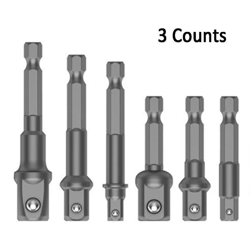Impact Grade Socket Adapter, 1/4" 3/8" 1/2" Power Tool Extension Drill ...