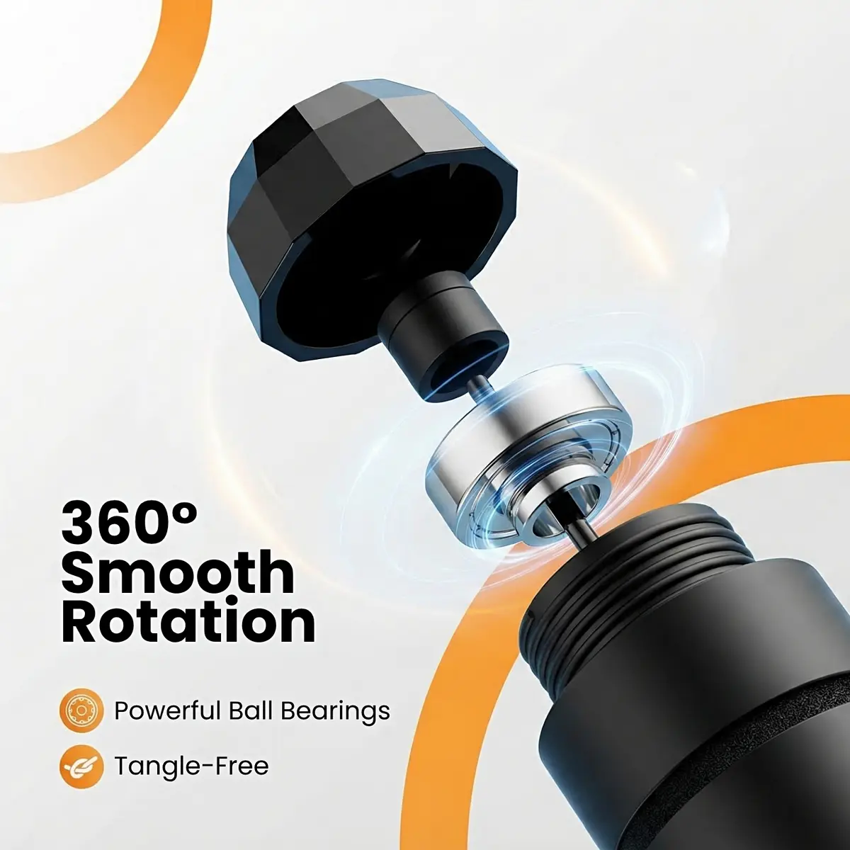Adjustable Speed Jump Rope with Ball Bearings & Tangle-Free Steel Cable ...