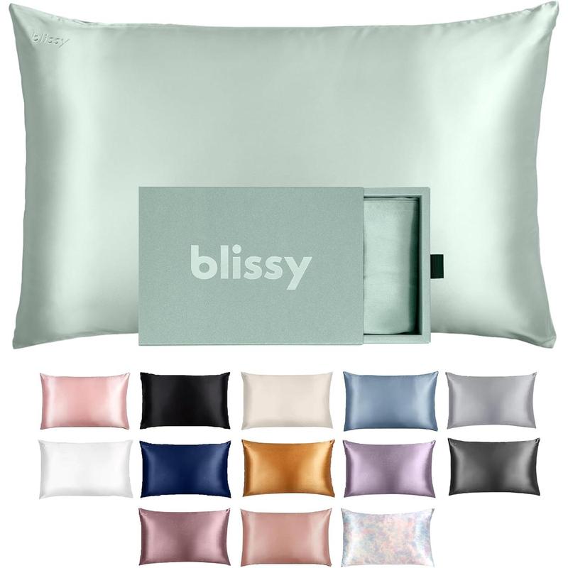 Blissy Silk Pillowcase - 100% Pure Mulberry Silk - 22 Momme 6A High ...