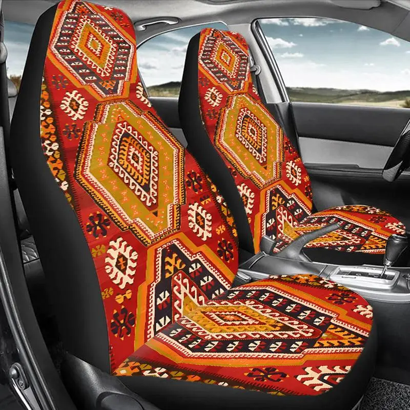 Boho Geometric Pattern Car Seat Cover, Durable Polyester Car Seat ...