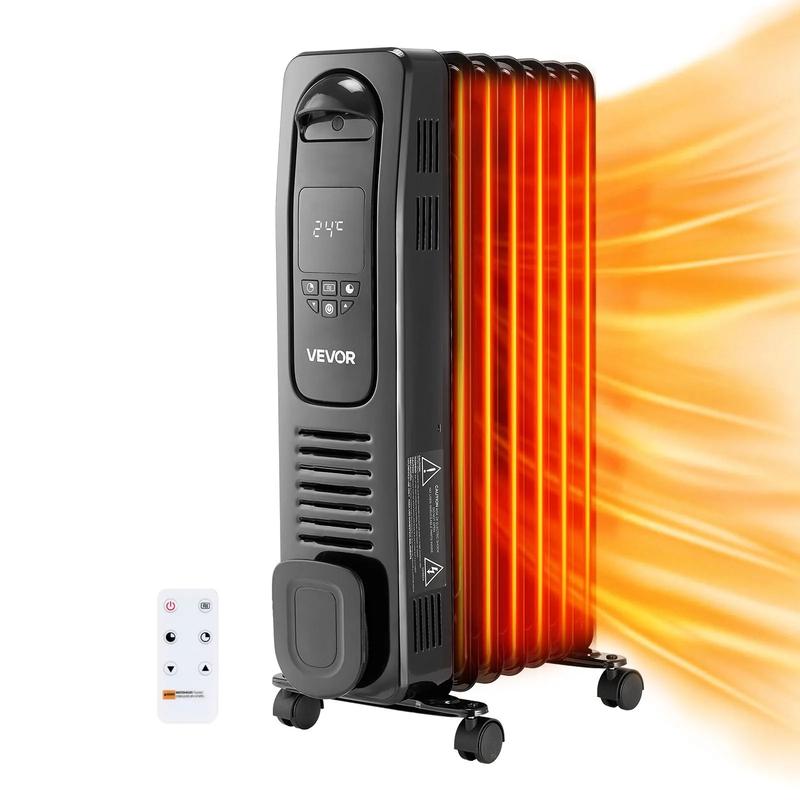 TikTokShopBlackFridayVEVOR Electric Oil Filled Radiator, 1500W Radiant ...