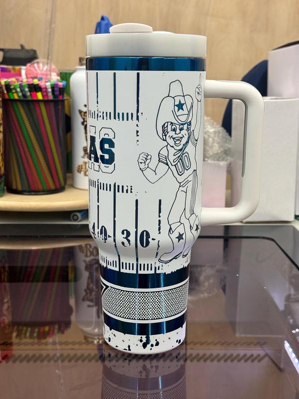 Trending Laser Engraved COWBOYS 40oz Tumbler, Dallas Cowboy Tumbler ...