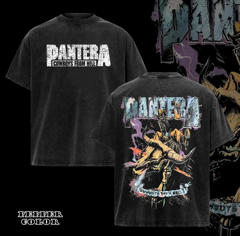 ReTro Pantera T Shirt , Pantera band metal . Music Graphic Tee, Rock ...