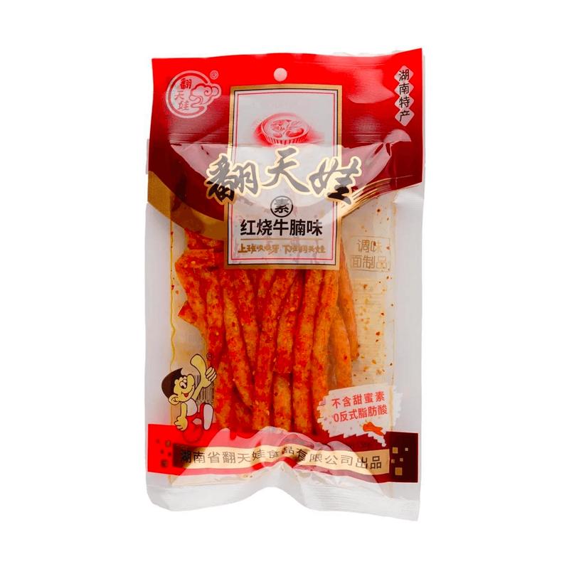 fan tian wa Braised Beef Brisket Flavor Latiao - Spicy Wheat Snack, 4 ...