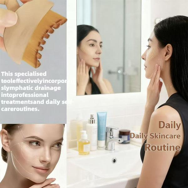Face Lymphatic Contour Brush for Jawline & Chin Sculpting Dry Brushing ...