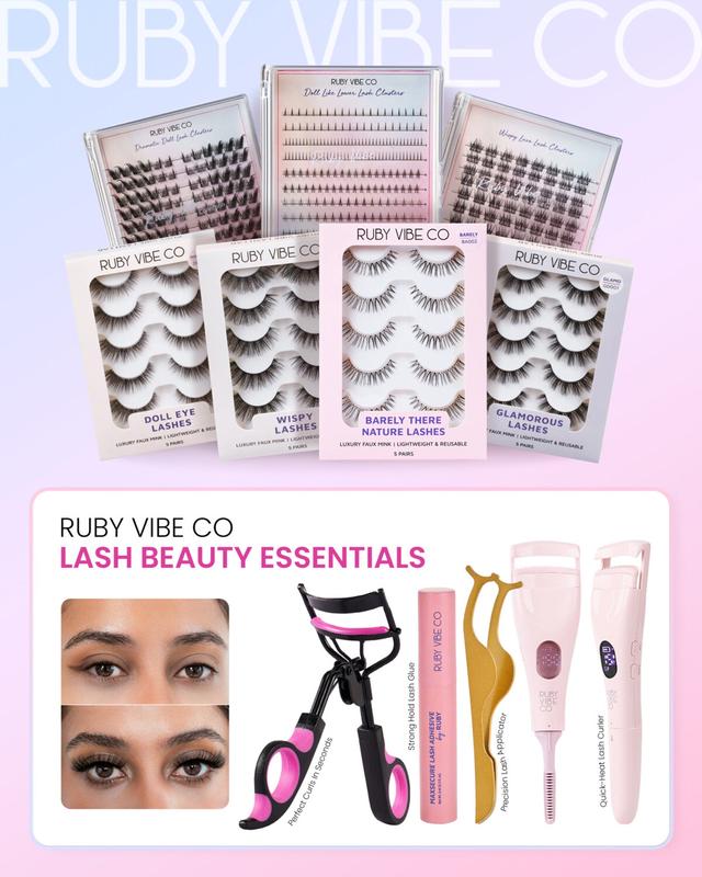 [RUBY VIBE CO] Subtle Charm Barely There Natural Lashes BS003 Clear ...