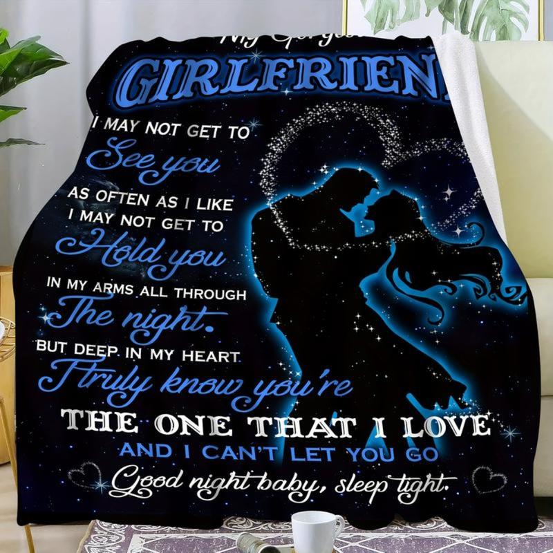 Soft and Comfortable Flannel Throw Blanket - Romantic Love Themed ...