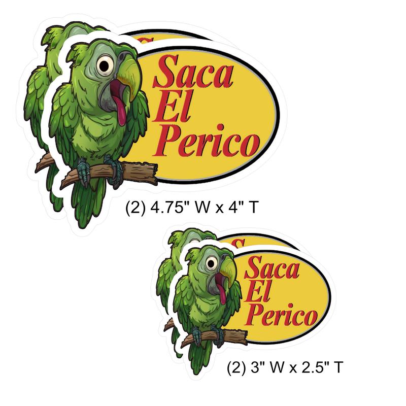 Saca El Perico Heavy-Duty Vinyl Sticker Pack - 4 Stickers, All-Season ...