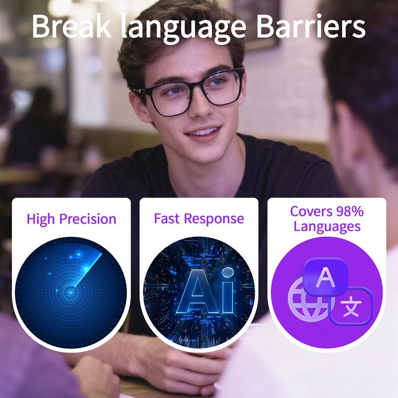 AI Interpretation Smart Glasses with Real-Time Translation Photochromic ...