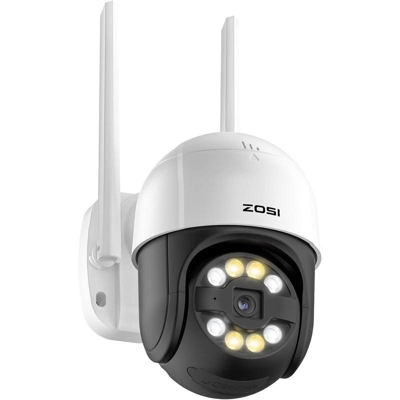 ZOSI 2K WiFi Pan/Tilt Security Camera, 3MP Plug-in Outdoor Home ...