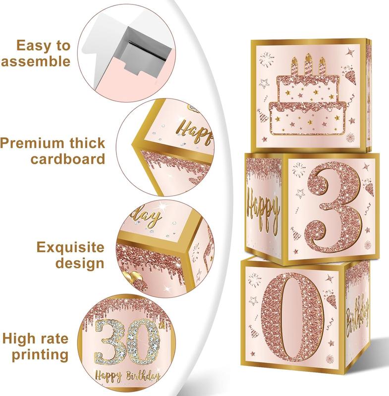 30th Birthday Decorations Women, Happy 30th Birthday Banner, Balloon ...