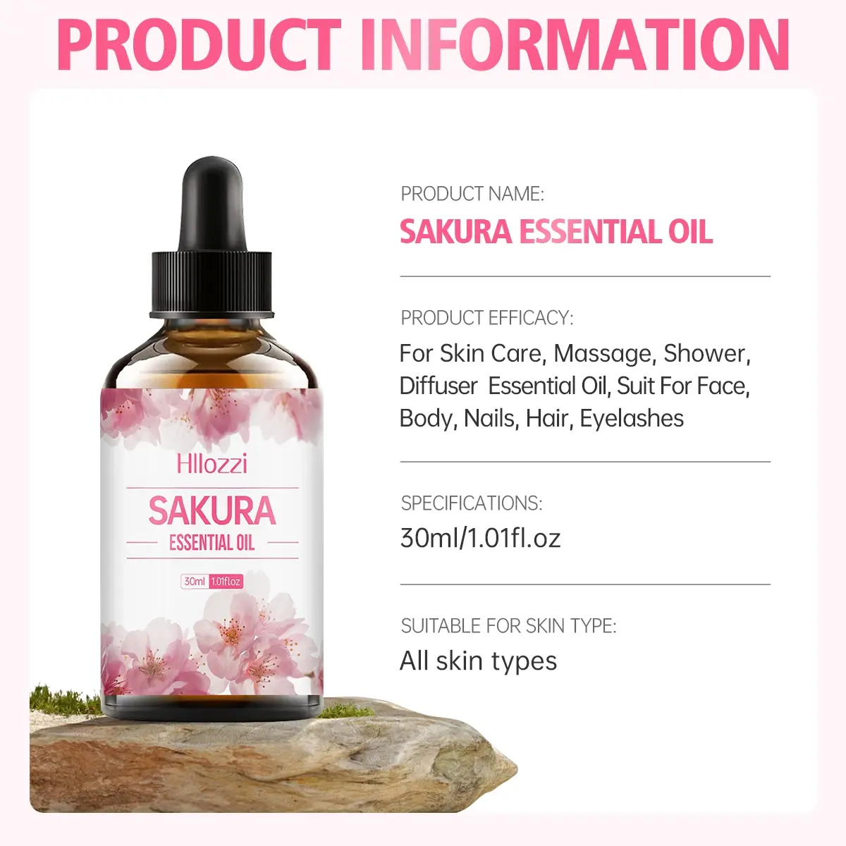 1pc 30ML Sakura Essential Oil Aromatherapy Wellness for Diffusers ...