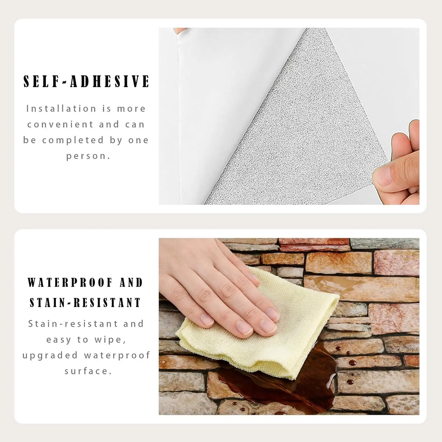 16PCS Peel and Stick Kitchen Backsplash Tiles Waterproof Self Adhesive ...