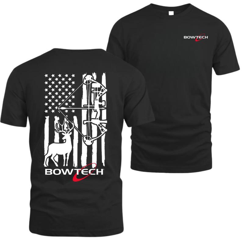 Bowtech Archery Hoodie Tshirt – Vintage American Flag Deer Hunting ...