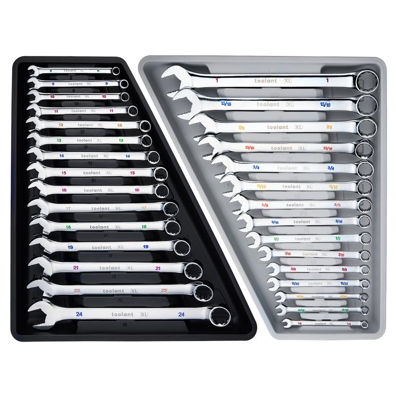 toolant Max Grip 30pcs Professional Metric & SAE Combination Wrench Set ...