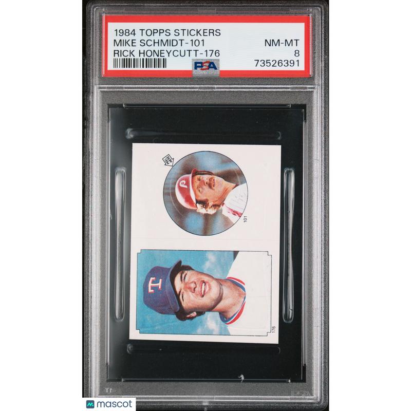 Mike Schmidt-101 PSA 1984 Topps Stickers Baseball 8 73526391 | Black ...