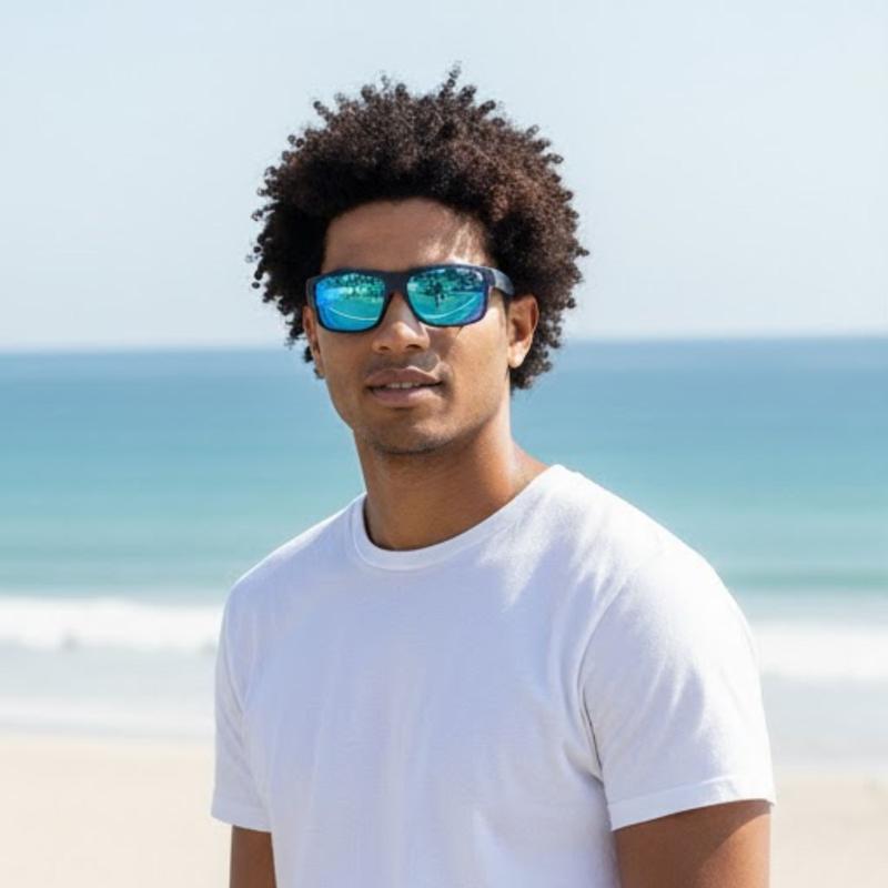 Costaego Diego Polarized Frames 580P Blue Mirror Lenses for Men with ...