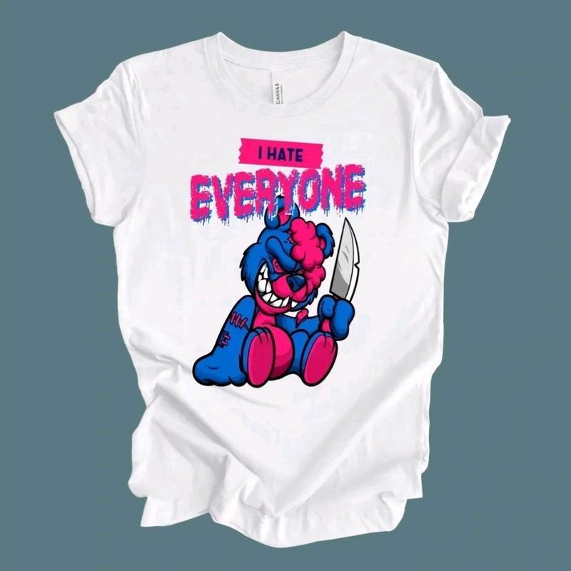 I Hate Everyone Bear Tee - TikTok Shop