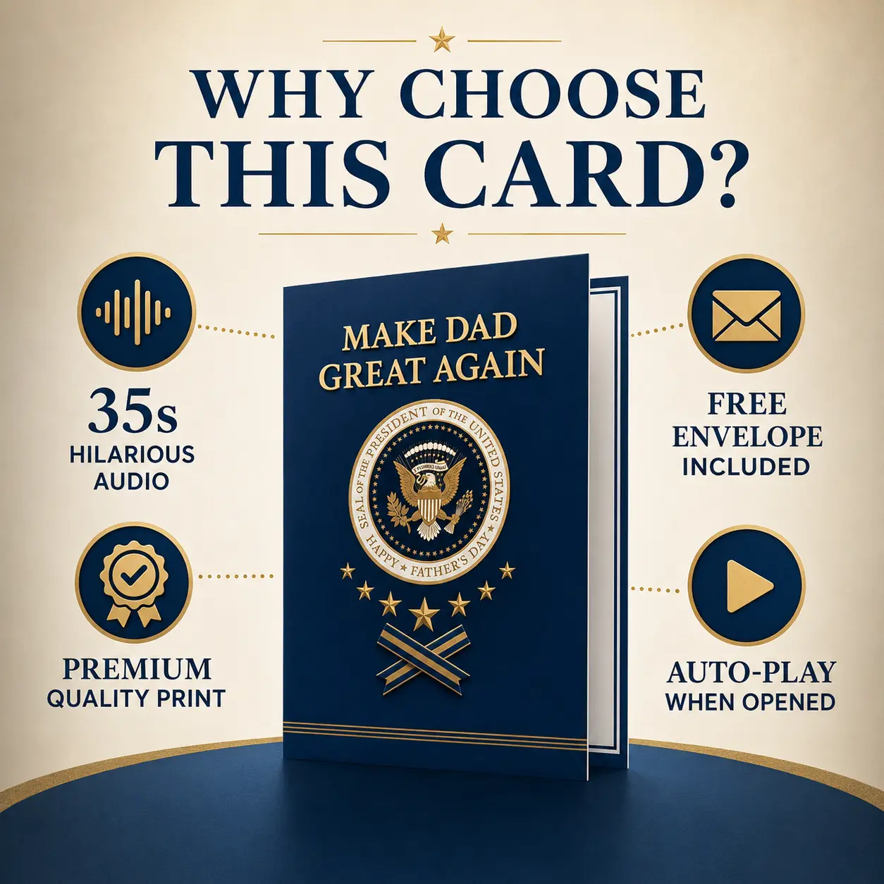 Funny Father’s Day Card with Sound for Dad, Husband, Grandpa, 35-Second ...