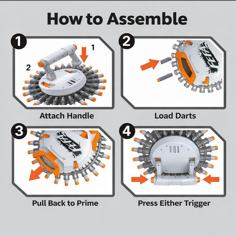 Foam Blaster Shooting Game Toy for Boys Ages 8–10+ 24 Consecutive ...