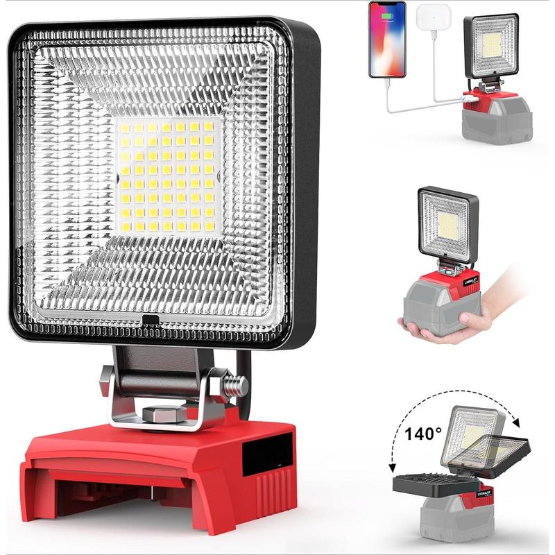 27w Led Work Light Compatible With Milwaukee Battery Portable 2700lm