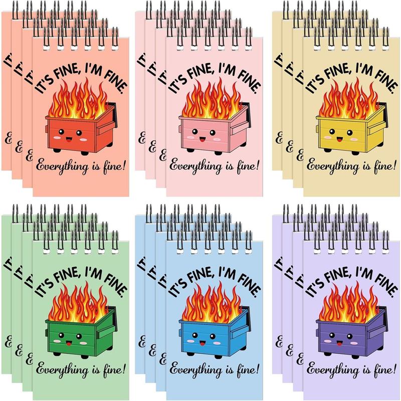24 count Dumpster Fire Mini Notepads Funny Dumpster Fire Notebook Small ...
