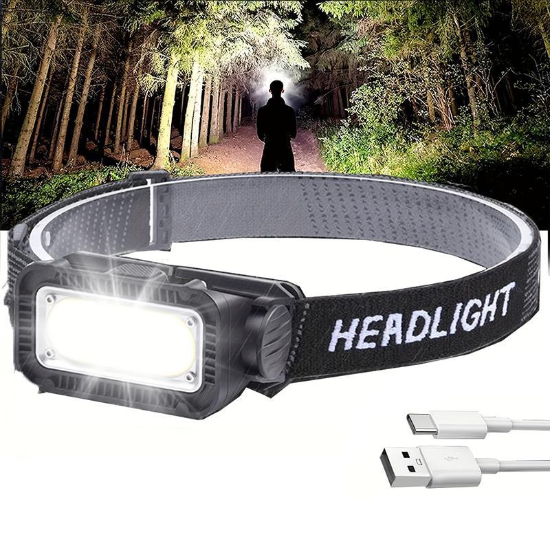 Portable Ultra Bright Headlight, USB Rechargeable Headlamp with 5 ...