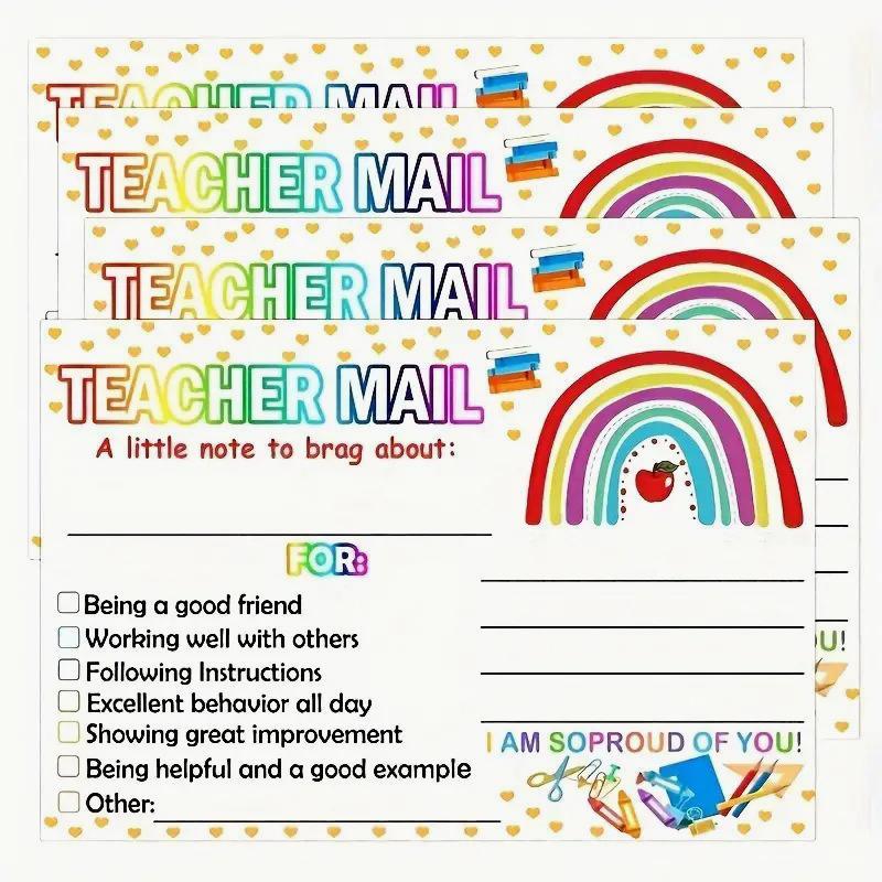 Teacher's Mail Good Behavior Card, Pastel Color Classroom Behavior ...