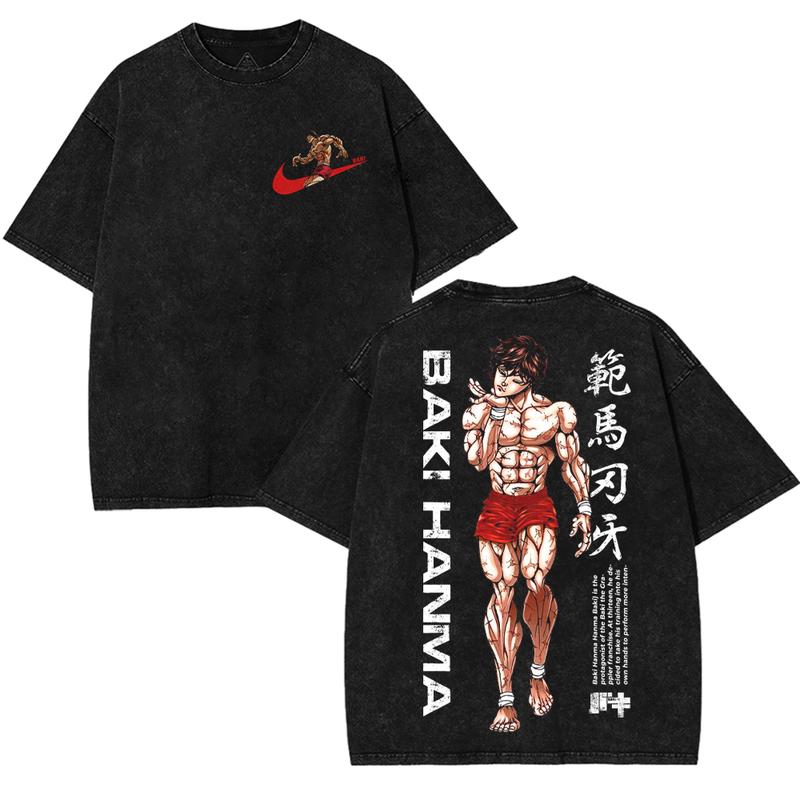 BAKI HANMA Classic Men's T-shirt Short Sleeve Printed T-shirt ...