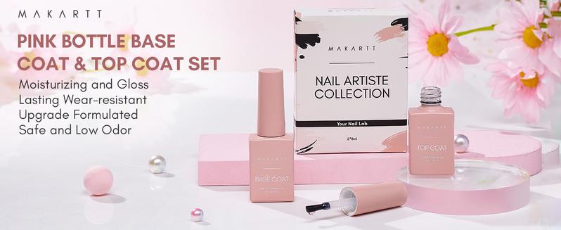 Makartt No Wipe Top Coat and Base Kit, Clear Gloss Shiny Stain ...