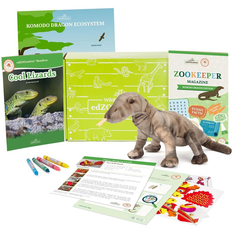 Komodo Dragon Stuffed Animal edZOOcation™ Zookeeper Box (Ages 3-5 ...