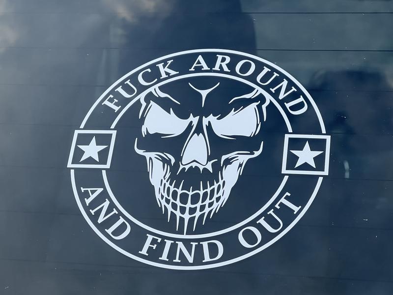 FAFO SKULL High Quality Vinyl Decal - 2 PACK Car Decorative Sticker ...