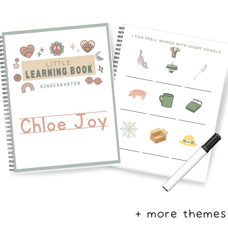 Kindergarten Personalized Learning Book | Dry-Erase Reusable | Feelings ...